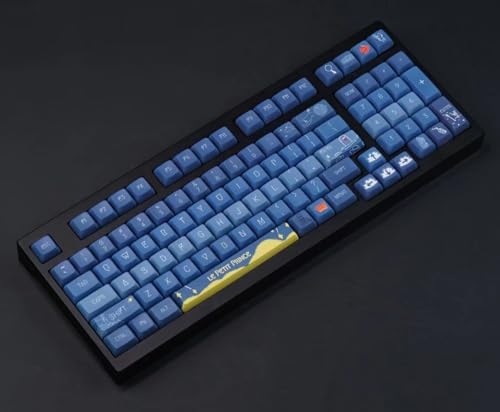 Amazon.com: JOLINTAL 128-Key Dark Blue Keycaps, Starry Night Theme, PBT ...