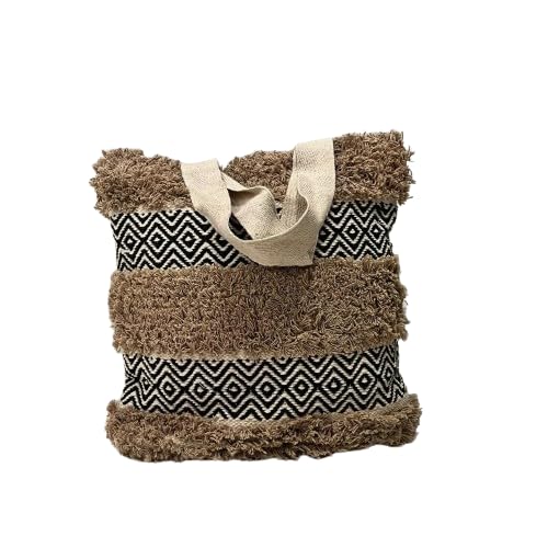 Buy SAI Looms Recycled Cotton Handloom Stripe Bag with Fringes for ...