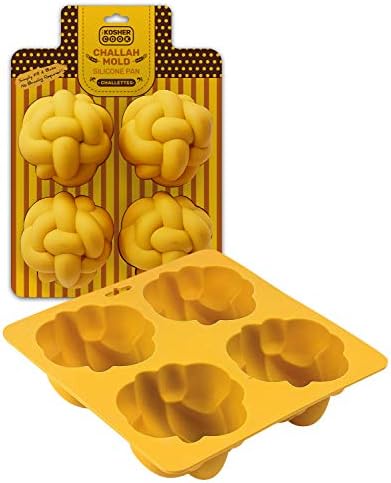 Amazon.com: The Kosher Cook Silicone Braided Challah Mold - 4 Small ...