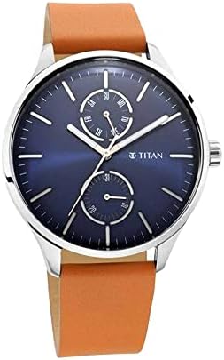 Buy Titan Mens NEO Evoke Blue Dial Leather Analogue Watch - WTT1833SL01 ...