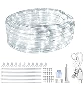 Amazon.com: SURNIE 150ft Flat Outdoor Rope Lights Waterproof: 110V Cool ...