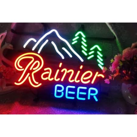 LDGJ Neon Signs For Wall Decor Handmade Sign Home Rainier Custom Beer ...