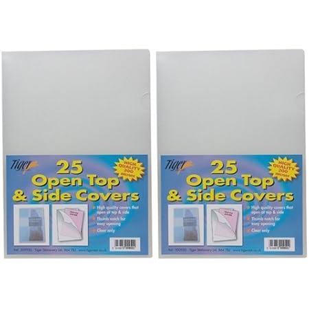 Centra A4 Plastic Pocket Wallets Top and Side Opening - Pack of 100 ...