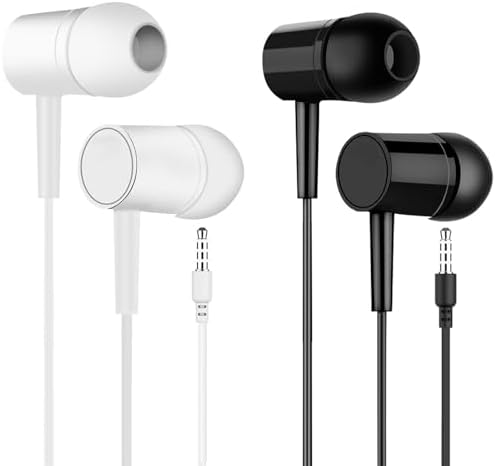 Wired Earbuds With Microphone 2 Pack , In-Ear Headphones Wired 2 Pack ...