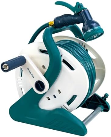 Amazon.com: LINLiDA Retractable Garden Hose Reel, 42.5+6.5FT Home Hose ...