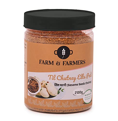 Farm & Farmers South Indian Instant Til Chutney Powder, 200 Gram [Ellu ...