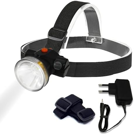 RENMAX 2 in 1 Bright Waterproof Rechargeable ABS Plastic Head Torch ...