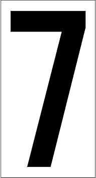 Amazon.com: 3.5" Vinyl Number Stickers of Number 7, 50-pk. - Permanent ...