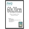 Z&Q Black 60x20 cm Poster Frame Polished Plexiglas for Wall 20x60 cm ...
