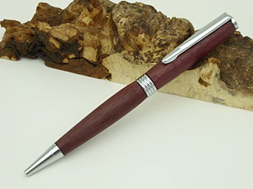 Schreibgerät-Unikat-Kugelschreiber Amaranth Holz handgedrechselt ...