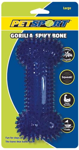 Snapklik.com : PetSport 7.5" Gorilla Spiky Squeaker Bone Dog Toy