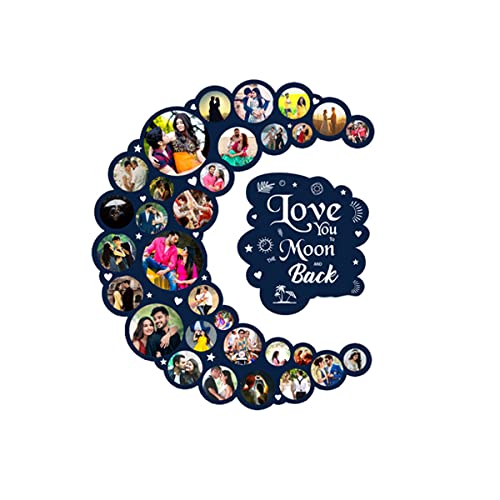 REE GIFTS Moon Photo Frame with 31 photos/Birthday Gift/Moon frame ...