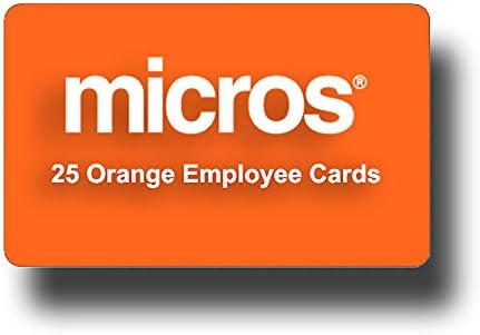 Amazon.com : 25 Orange Micros Employee Swipe Cards : Office Products