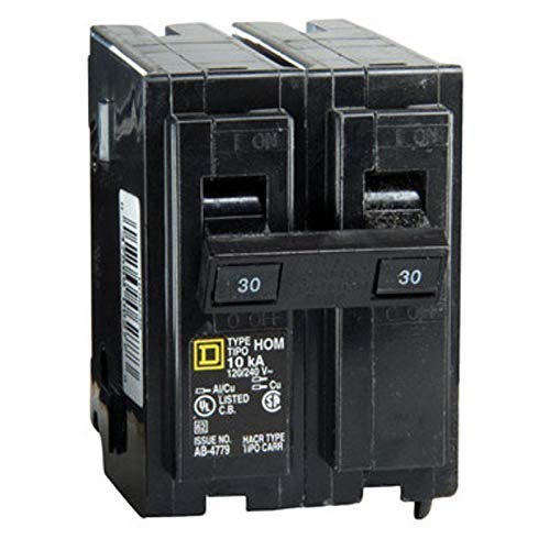 Square D HOM230 Circuit Breaker 1/pkg 30A 120/240V 2P 10kAIC, Pack of 2 ...