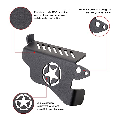 Snapklik.com : Upgrade Black Steel Front Foot Pegs For Jeep, Sukemichi ...