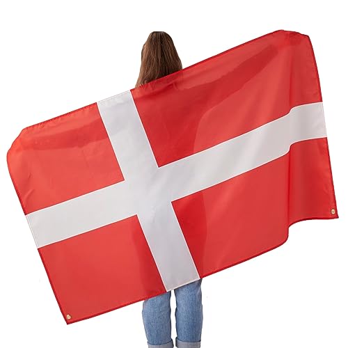 Runesol Denmark National Flag 3×5, 91x152cm, Danmark Dannebrog 4 ...