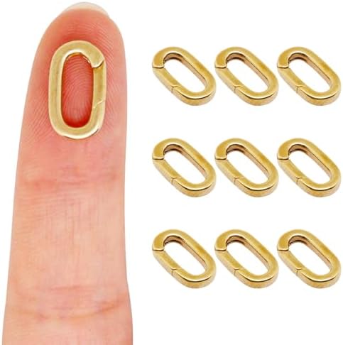 Amazon.com: 10Pcs 18K Gold Filled Oval Clasp Carabiner Spring Jewelry ...