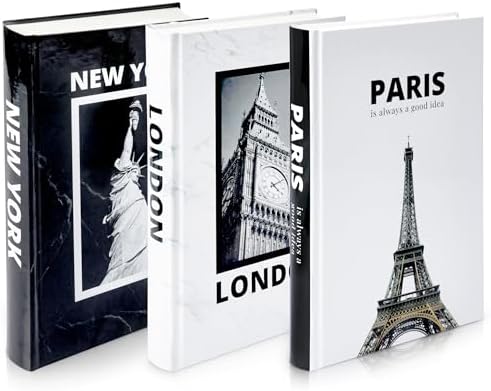 Amazon.com: Set of 3 Decorative Books for Home Decor - Coffee Table ...