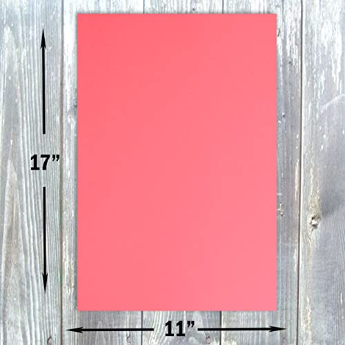 Snapklik.com : Colored Cardstock Paper 11 X 17 Taffy Pink Color Card ...