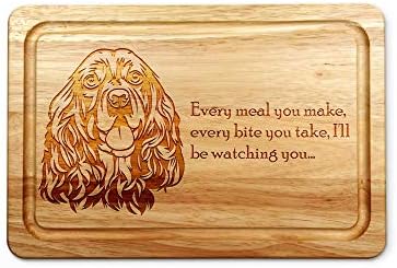 Personalised Hevea Hardwood Cocker Spaniel Chopping Board 30 x 20cm ...
