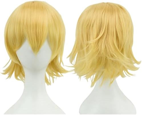 Amazon.com: 12 Inches Unisex Short Cosplay Hair Party BOB Wig with ...