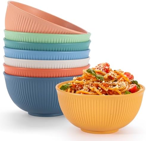 LATERN 24Pcs Reusable Plastic Bowls, 300ml Unbreakable Kids Plastic ...