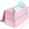 Amazon.com: 3x5 Index Card Holder Pink Card File Box Organizer, Hold ...