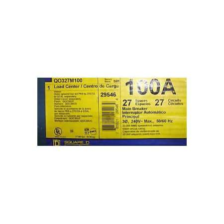 Square D QO327M100 3 Phase 100 amp Main Breaker Electrical Panel with ...