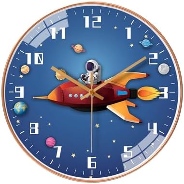 Mousehouse Gifts Kids Working Wooden Wall Clock in a Space, Spaceman ...
