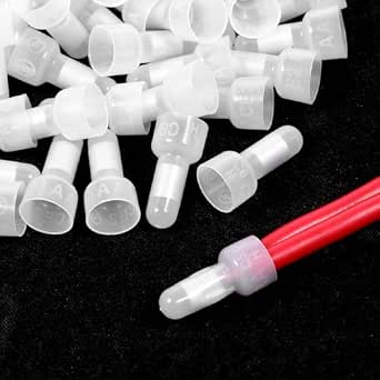 500 Pcs Closed End Crimp Connectors 16-14 AWG Gauge Wire End Caps CE2 ...