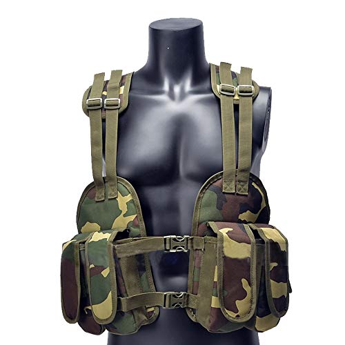 HXSZWJJ Outdoor Tactical Chest Rig Adjustable Padded Modular Military ...
