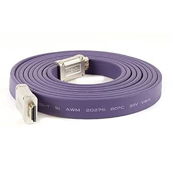 3NH® Purple Ethernet HDMI Male to Male Flat Adapter Cable 3meter 10ft ...