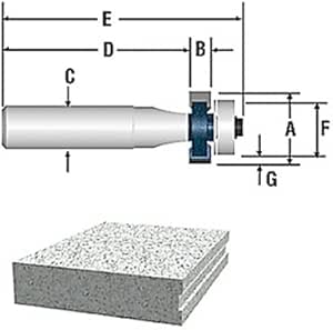 Bosch 85657 m 1/20,3 cm Profondeur 3/10,2 cm Cut visage incrustation ...