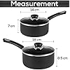 KICHLY Nonstick Saucepan Set with Lid, 1 Quart and 2 Quart Pot ...