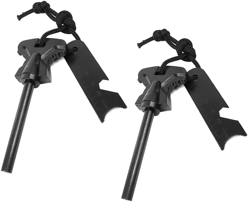 2 Pieces Ferro Rod Flint Fire Starter Kit,Ferrocerium Ferro Rod,Fire ...