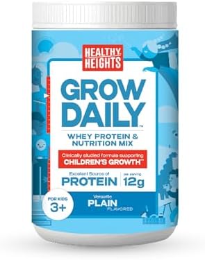 Amazon.com: Healthy Heights Grow Daily Kids Protein Drink Mix (Plain ...
