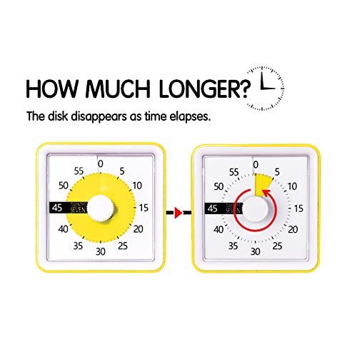 Visual Timer with Protective Case, 60-Minute Countdown Timer for Kids ...