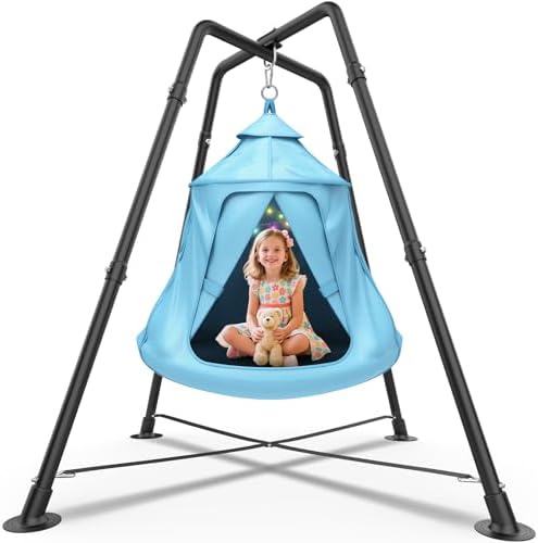 Amazon.com: Swing Set with Tent Swing, Hanging Tree Tent w/Swing Frame ...
