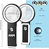 Amazon.com: Magnifying Glass with Light and Stand, 10x Large Lighted ...