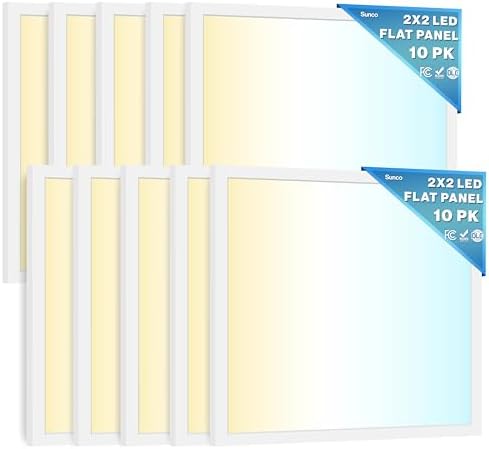 Sunco 6 Pack 2x2 LED Flat Panel Light Dual Selectable CCT 4000K/5000K ...