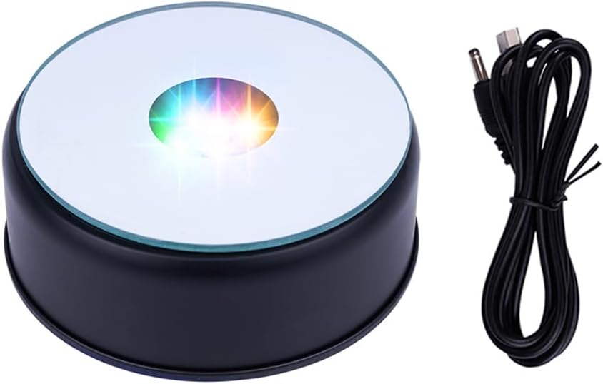 Amazon.com: PHMOOJ Black Rotating Display Stand Light Base Colorful Cup ...