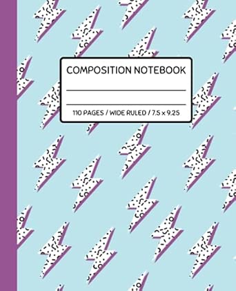 Amazon.com: Composition Notebook Wide Ruled: Cute Pastel Blue Preppy ...