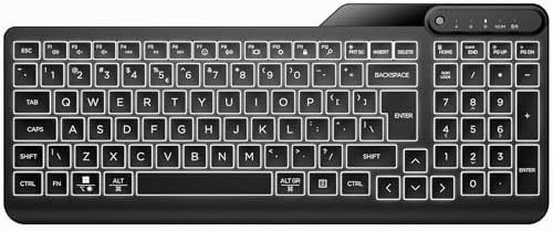 HP 400 Backlit Wired Keyboard | Warm White LED Illuminated Keys w/ 3 ...