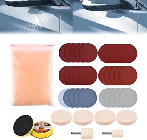 Tongdejing Glass Polishing Kit, 39Pcs/Set, Cerium Oxide Polishing ...