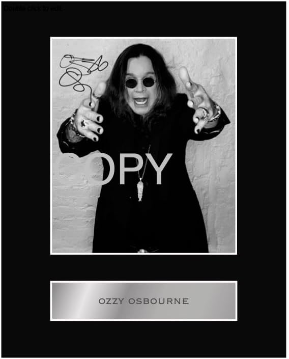 Amazon.com: Pre Printed Signature Signed Ozzy Osbourne Mounted Photo ...