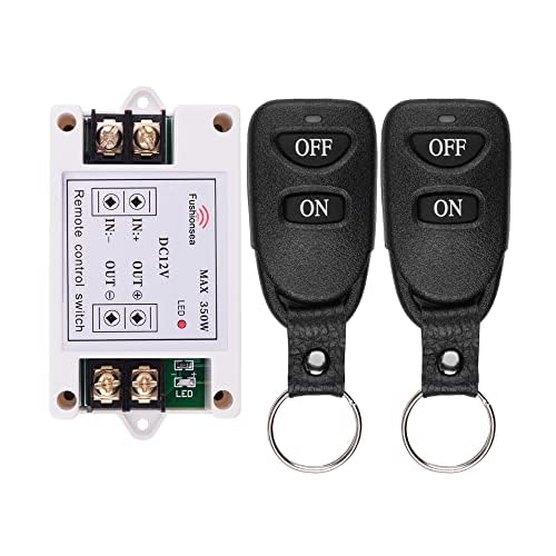 DC 12V 40A Relay Remote Control Switch, 1CH Universal 433Mhz Remote ...
