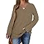 DUOEASE Pull Femme Automne Chic Elegant Col en V Sweatshirt Casual ...