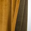 Amazon.com: Roslynwood Mustard Velvet Curtains 84 inches Long - Rod ...