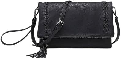 Jen & Co. Isadora Wristlet - Distressed Whipstitch Tassel - Vegan ...
