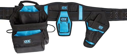 OX Tools Pro Dynamic Nylon Tool Belt with Attachments, Blue : Amazon.co ...